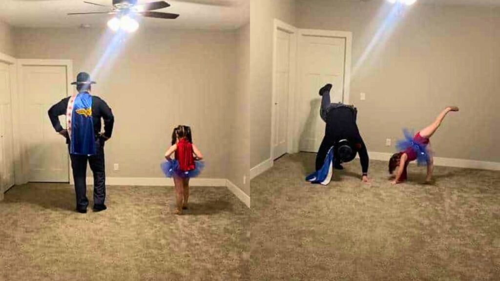 Police Officer Learns Daughter's HIlarious Dance Routine - Happilynews.com