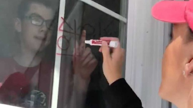 Teacher Surprises Student With Cerebral Palsy With Window Tic-Tac-Toe