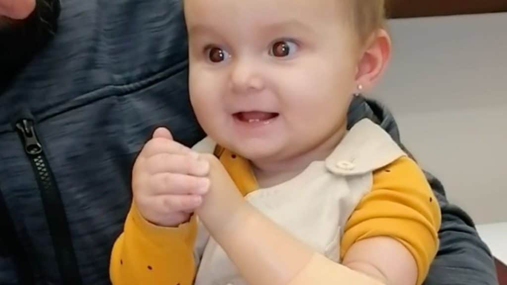Baby Born Without Arm Has Beautiful Reaction to Trying on Her Prosthetic