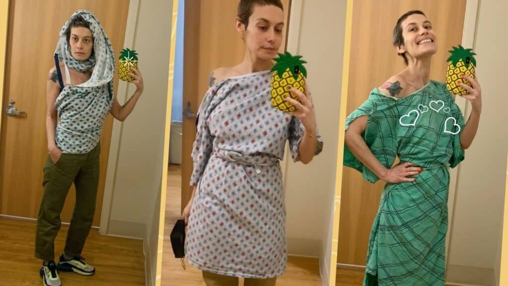 Artist Styles Hospital Gown Into Amazing Outfits During Chemo