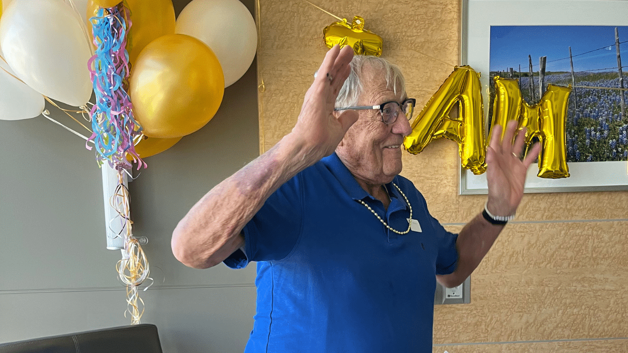 First-Time Flier Grandpa Surprises Grandson At Last Chemo Session