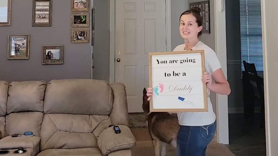Soldier Husband Walks Through Front Door To Discover Wife Is Pregnant