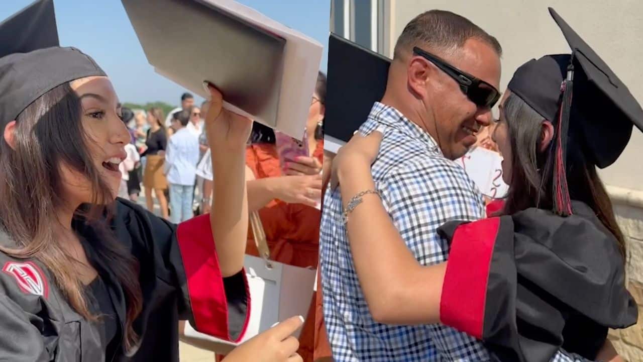 Soldier Dad and Daughter Share Hug When He Returns From Deployment to ...