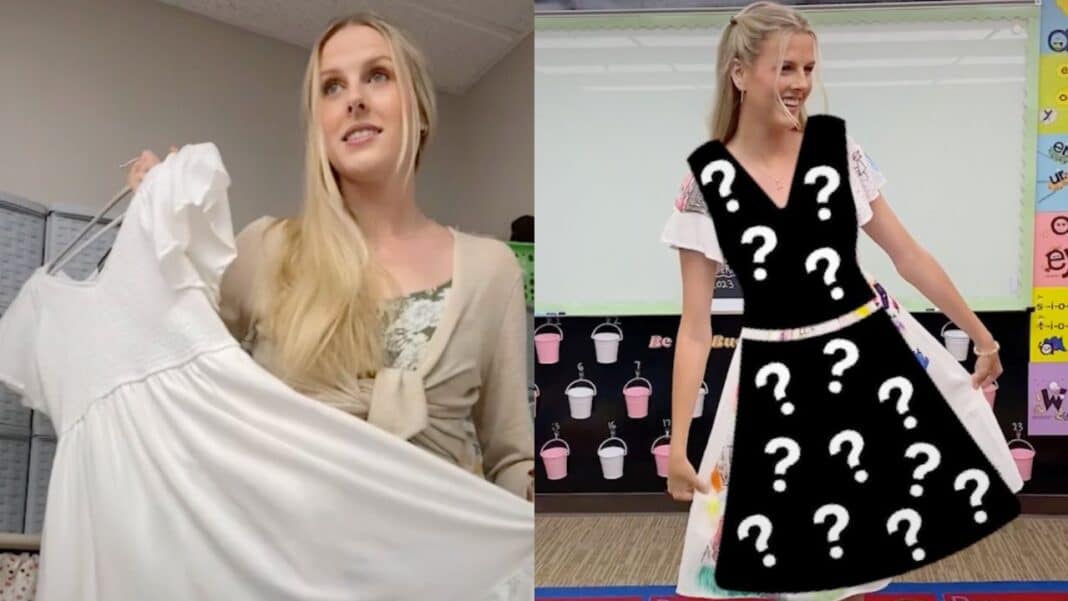 Kindergarten Teacher Lets First Ever Class Draw on Her Dress to ...