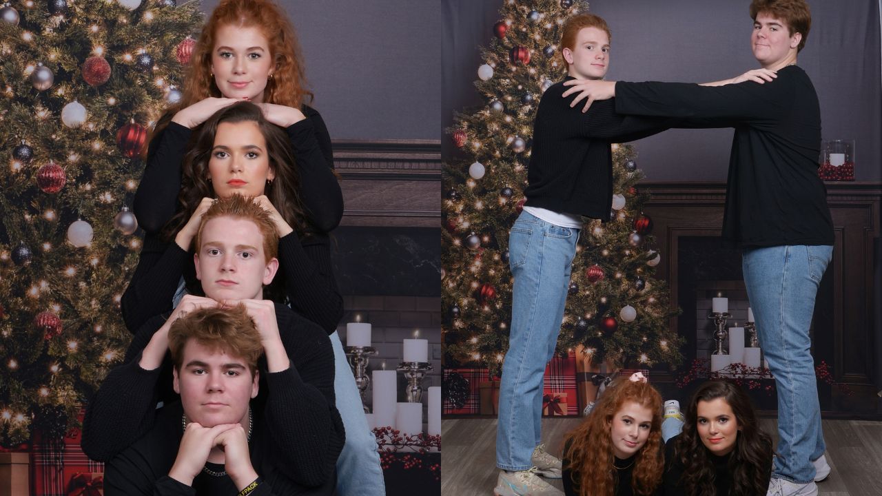 Siblings Surprise Parents by Recreating Cheesy 80s Photos - Happilynews.com