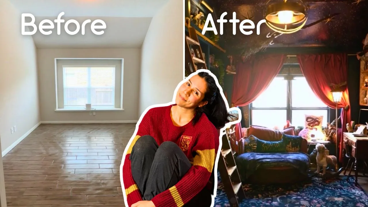 Harry Potter Superfan Transforms Office Into Magical Hogwarts Room