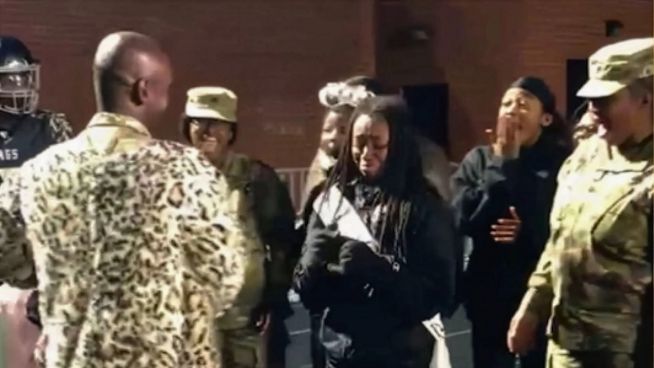 Military Dad Senior Night Surprise In A School Mascot Costume