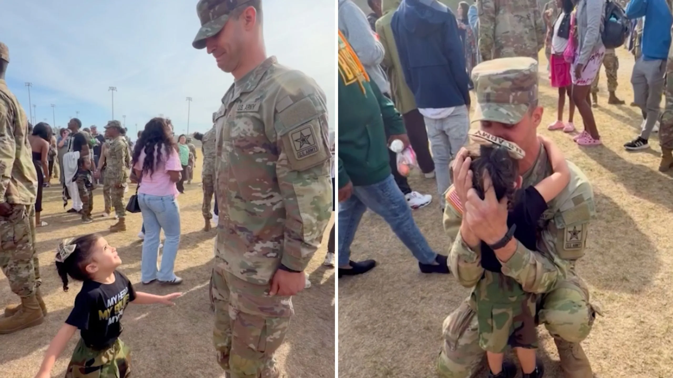 Girl Taps Out Soldier Dad After Searching Through The Ranks